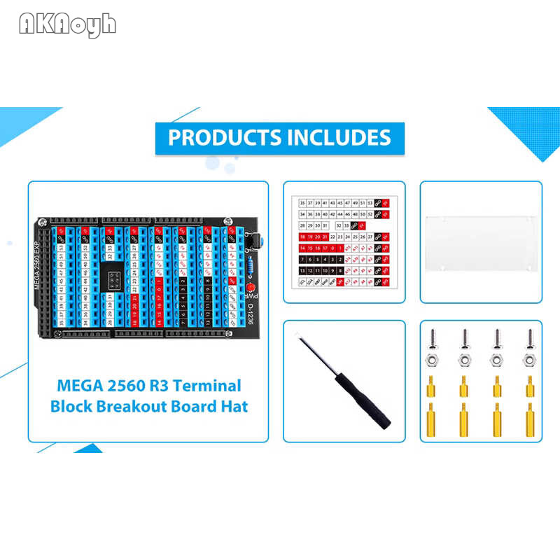 Arduino R3 MEGA 2560 GPIO Wiring Board Extension Module (Excluding Development Board) | Shopee ...
