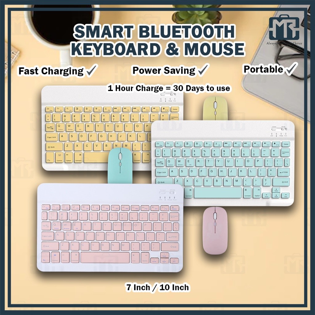MR Wireless Smart Bluetooth Keyboard and Mouse for IOS&Android Tablets ...