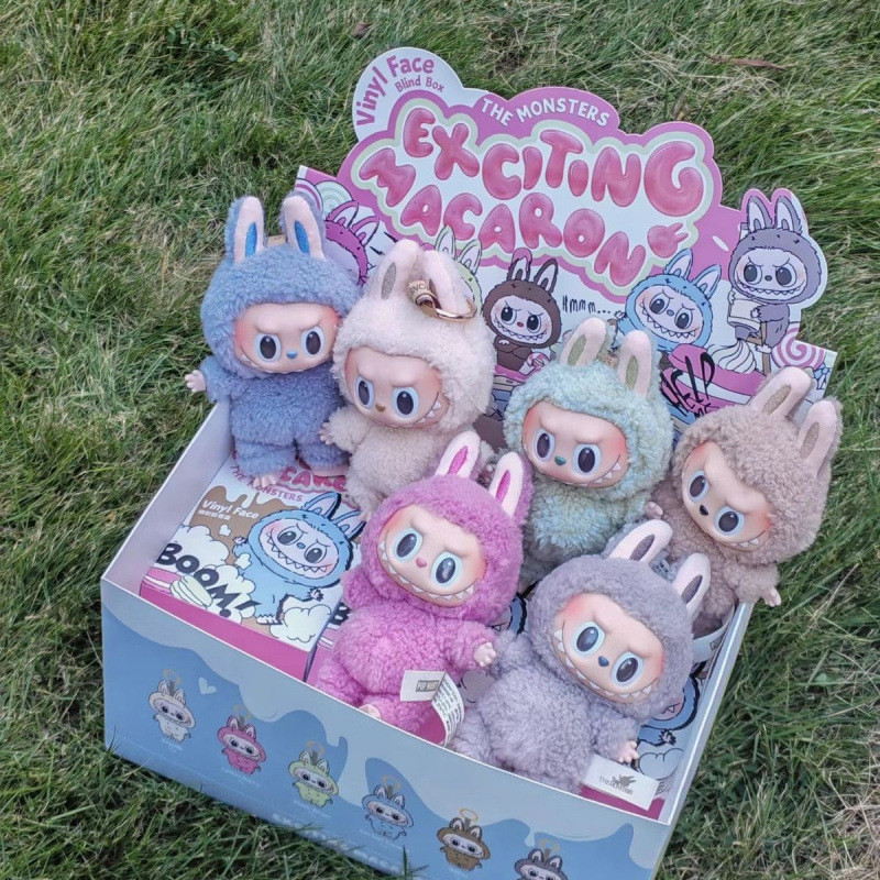 P POPMART LABUBU Heart Macaron Vinyl Face Mystery Box LABUBU Macaron ...