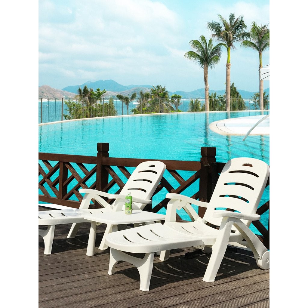 Courtyard Hotel Bath Plastic Recliner Swimming Pool Outdoor Beach Chair ...