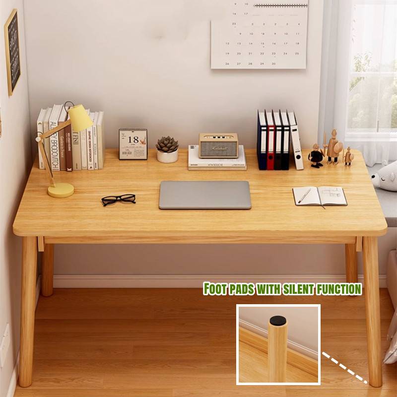 Classic And Minimalist Rustic Oak Color Computer Desk Bedroom Office ...