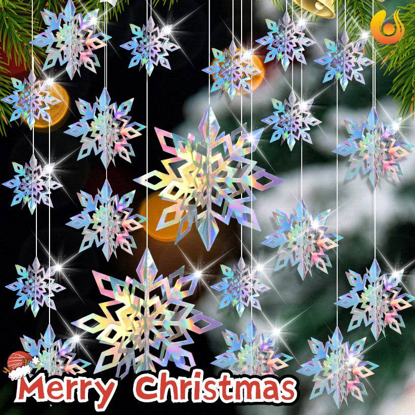 Sparkling 3D Laser Snow for Christmas Decor - Exquisite Xmas Brushed ...
