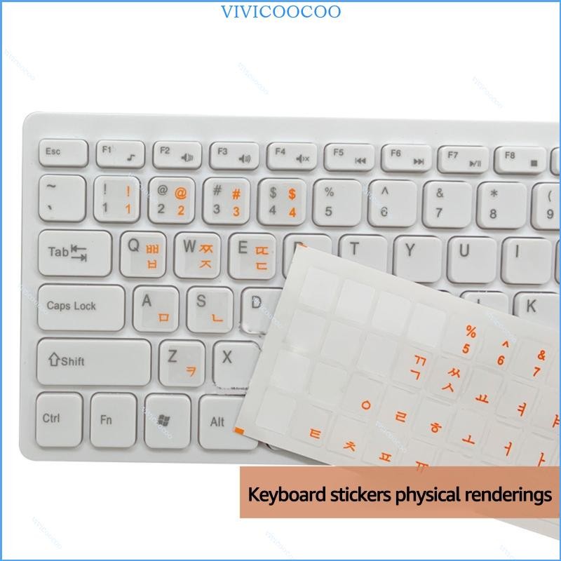 VIVI Korean Keyboard Stickers English Replacement Stickers with Clear ...