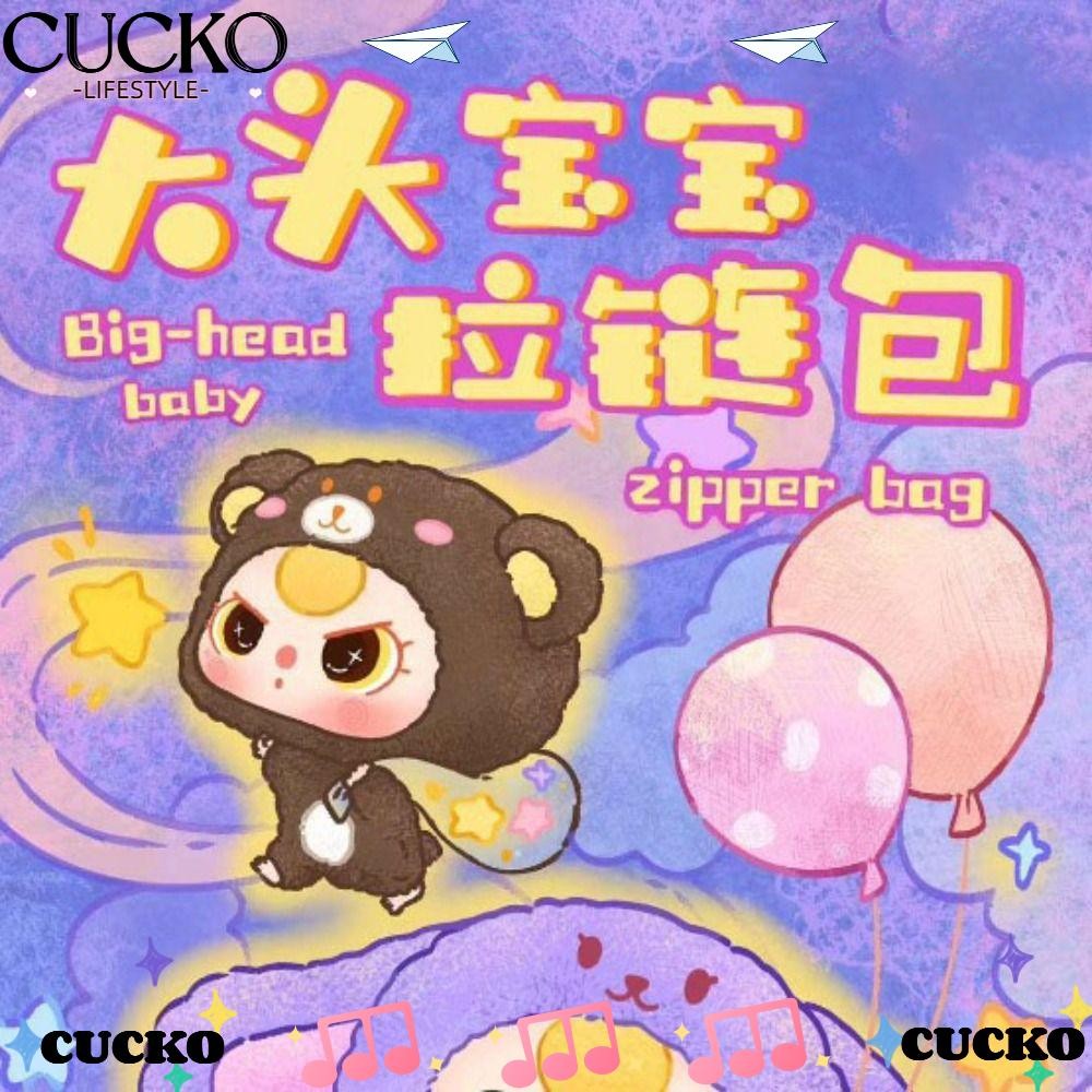 CUCKO Baby Three Zipper Bag, Trendy Stuffed Doll PVC Baby Three Plush ...