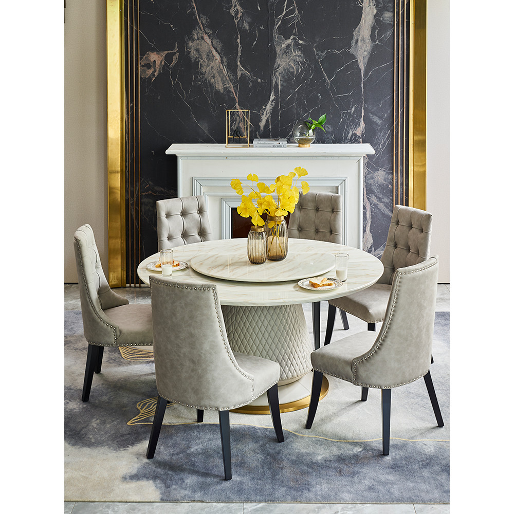 New Nordic Light Luxury Marble Dining Table Modern Simple Solid Wood ...