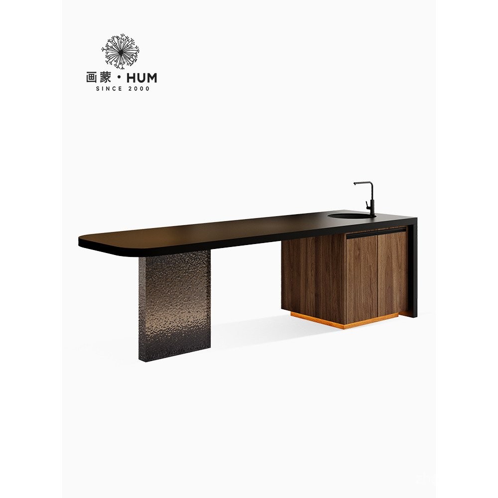 Hua Meng Yi Style Minimalist Island Table Dining Table Integrated Home ...