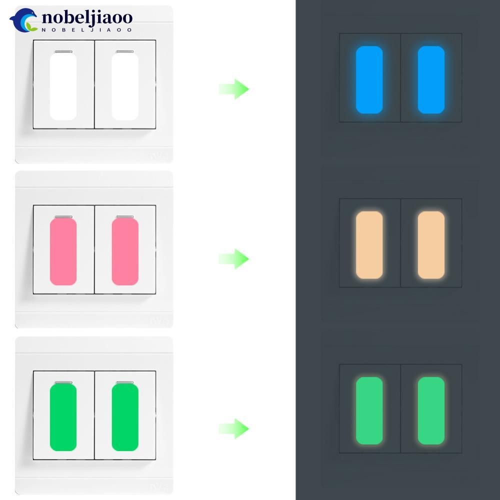 NOBELJIAOO Glow in the Dark Switch Button Label Sticker DIY Luminous ...