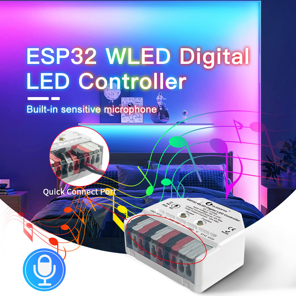 GLEDOPTO ESP32 Mini WLED Controller DIY Music Dynamic RGB Lighting for ...