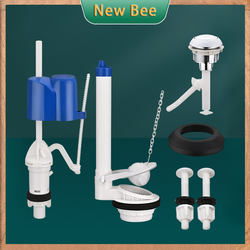 Toilet Flush Water Tank Fitting Set ECQ Cistern Fittings - Push Button ...