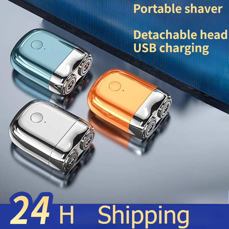 2-speed Mini electric shaver magnetic dual head usb rechargeable ...