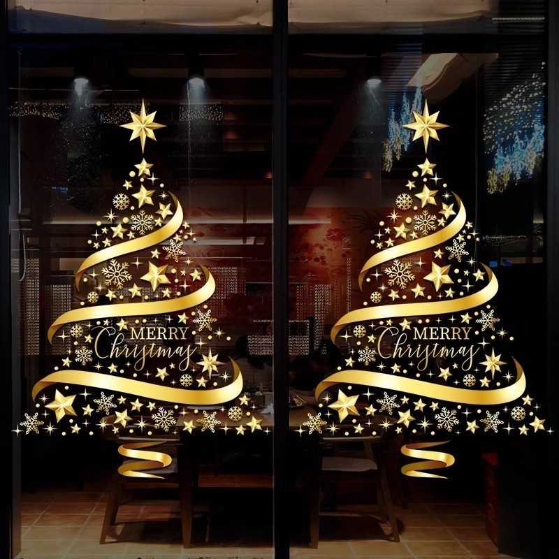 Christmas Static Electricity Stickers Shop Window Stickers Shopping ...