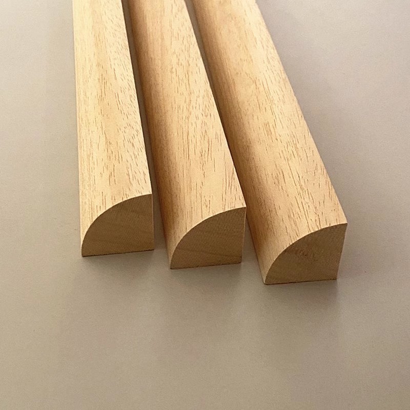 Solid Wood Mouldings White Wood Quarter Arc Natural Half Circle Inside ...