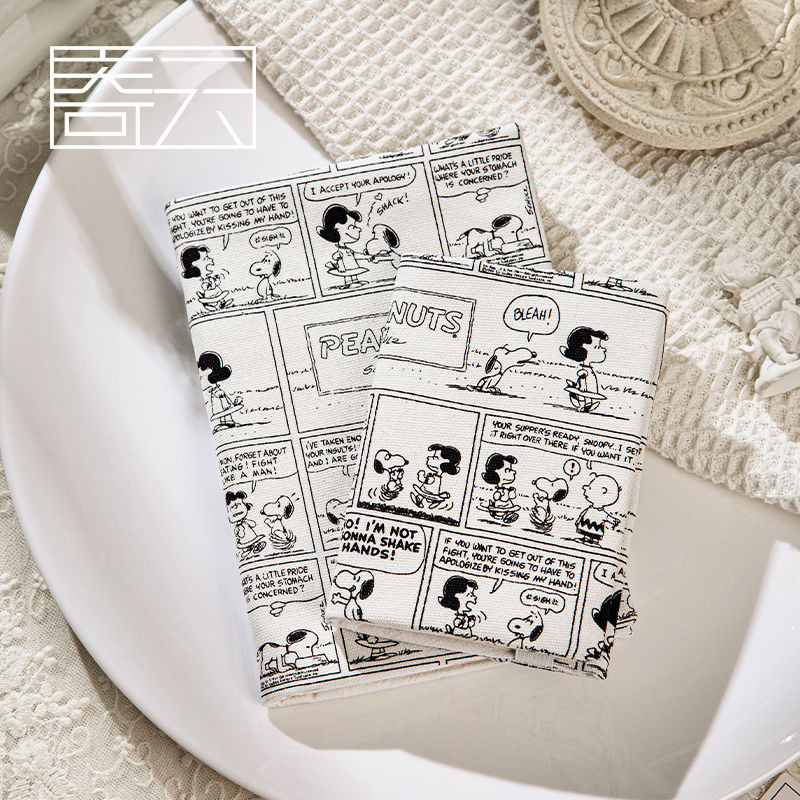 Snoopy Comics Fabric Book Cover A5 A6 Cartoon Handbooks Handmade Book ...