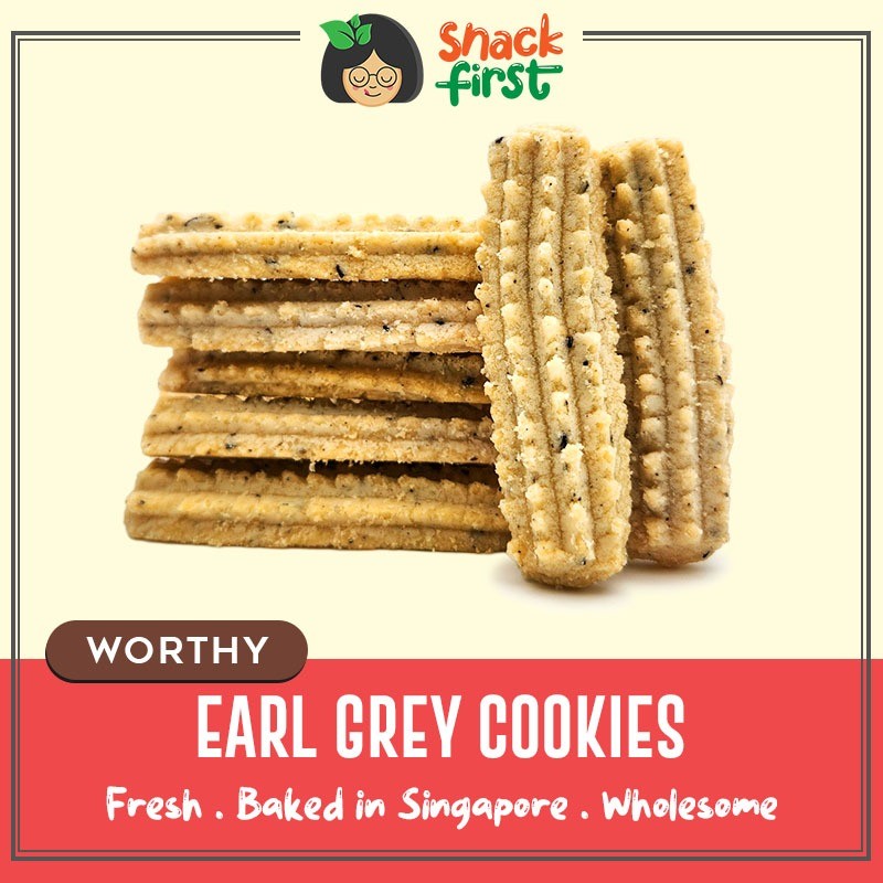 SnackFirst Worthy Earl Grey Cookies 120g/500g - Gourmet Premium Tea ...