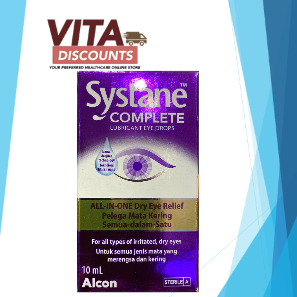 [BUKAN PRESERVATIVE-FREE] SYSTANE COMPLETE REGULAR EYE DROPS 10ML EXP12 ...
