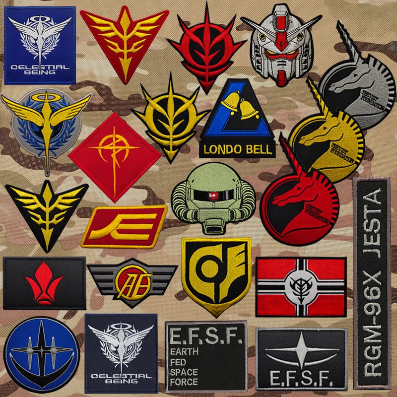 Gundam Velcro Patch Embroidery Armband LONDO BELL Personalized Backpack ...