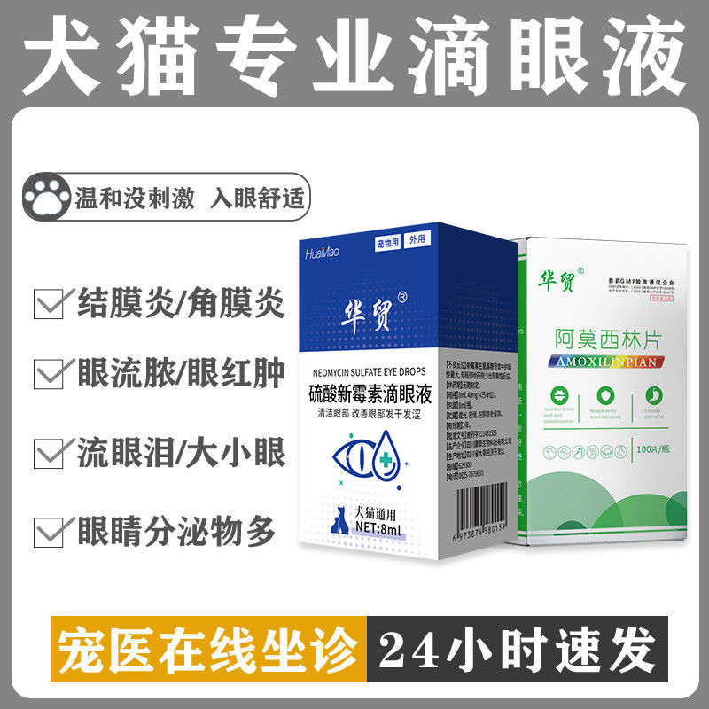 Pets Cats Dogs Eye Drops Remove Tears Antibacterial Anti-Inflammatory ...