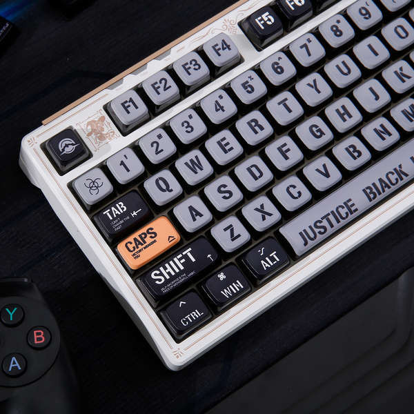 keycaps Black & White Knight Theme Keycaps Four-sided translucent ...