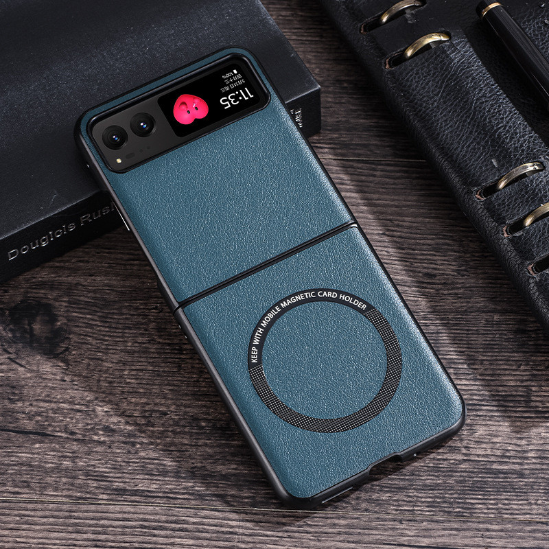 Luxury Magnetic Wireless Charging PU Leather Folding Phone Case For ...