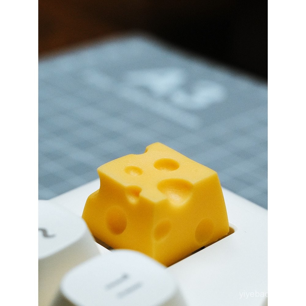 KeyPlayer Cute Single Cheese Personality Keycap Matte Custom Cross Axis ...