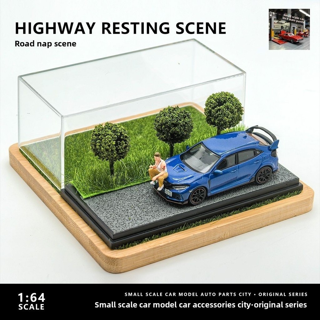 1:64Acrylic Display Garage Parking Lot｜Universal Alloy Car Model Scene ...