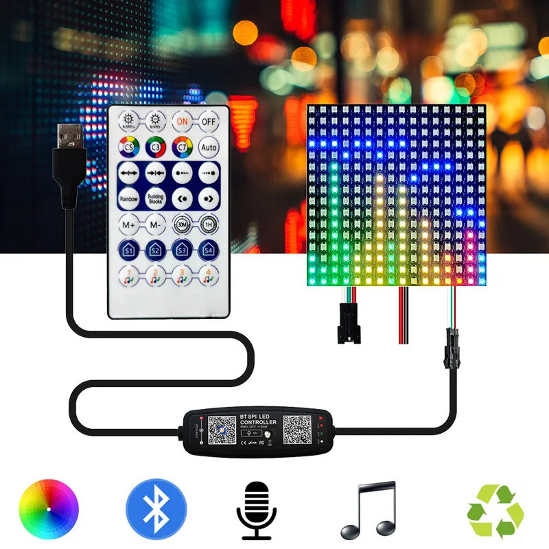 DC5V WS2812B Led Panel Individually Addressable Screen Matrix With ...