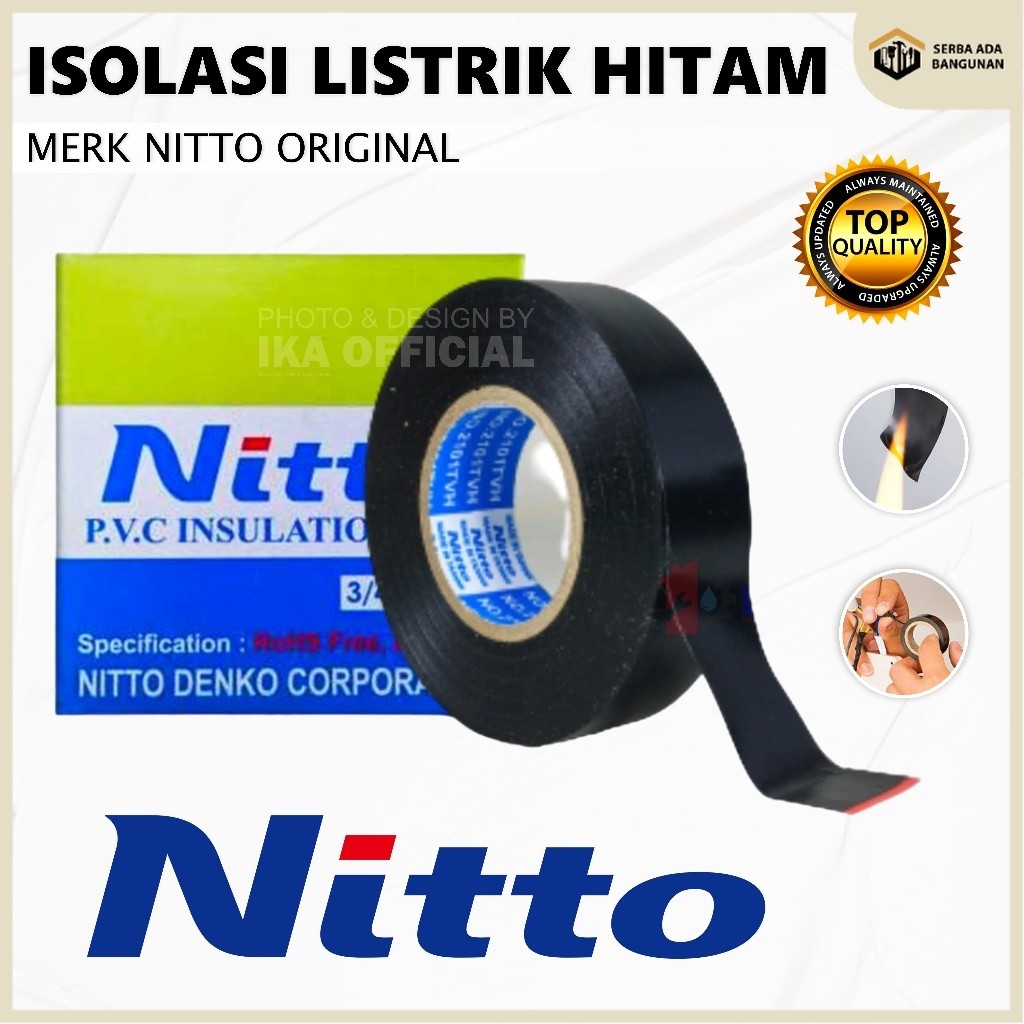 HITAM 100% ORIGINAL NITTO INSULATION 3/4" Nitto Electrical Insulation ...