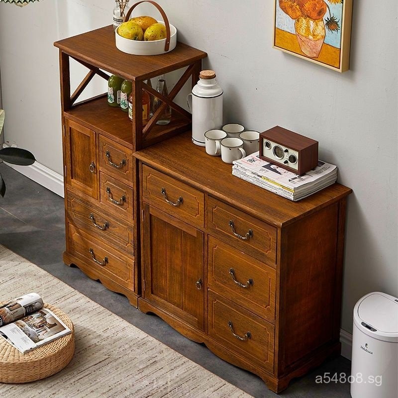 American Cabinet Country Solid Wood Chest of Drawers Simple Sitting ...