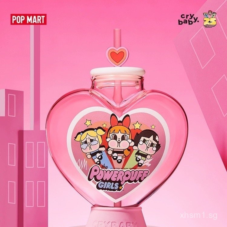 POPMART Pop mart CRYBABY x Powerpuff Girls Series Heart Cup Cute Brand ...