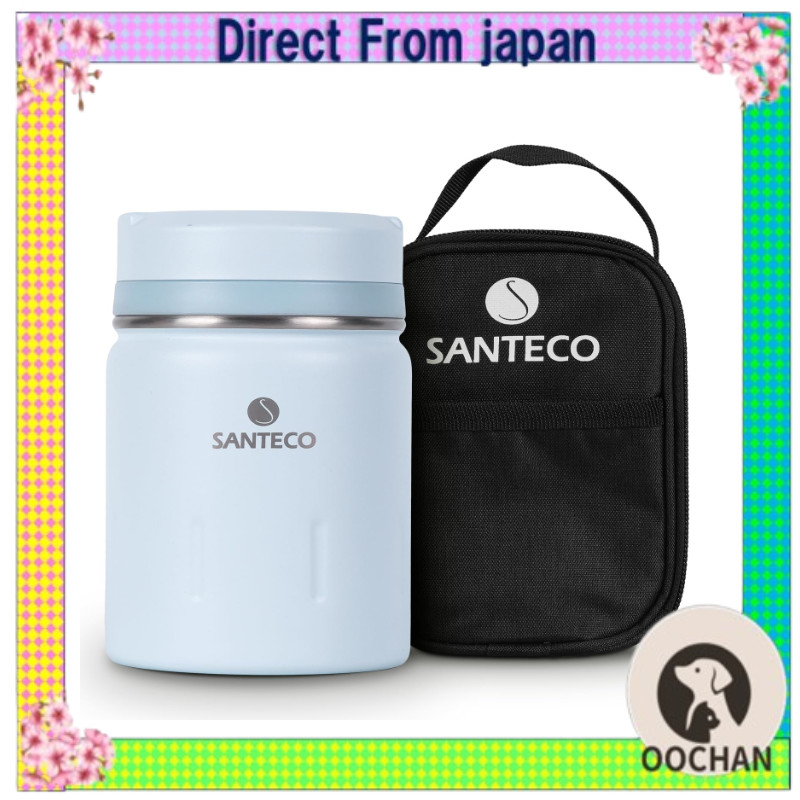 SANTECO Vacuum Insulated Soup Jar 500ml Wide Mouth, Heat and Cold Retention Lunch Jar with Spoon ...