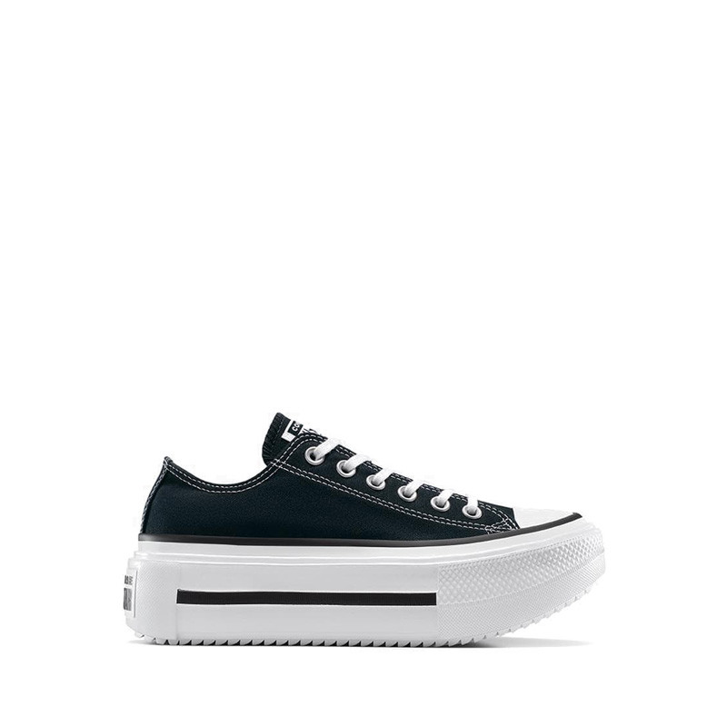 Converse CTAS Lift Double Stack Women's Sneakers - Black/White/Black ...