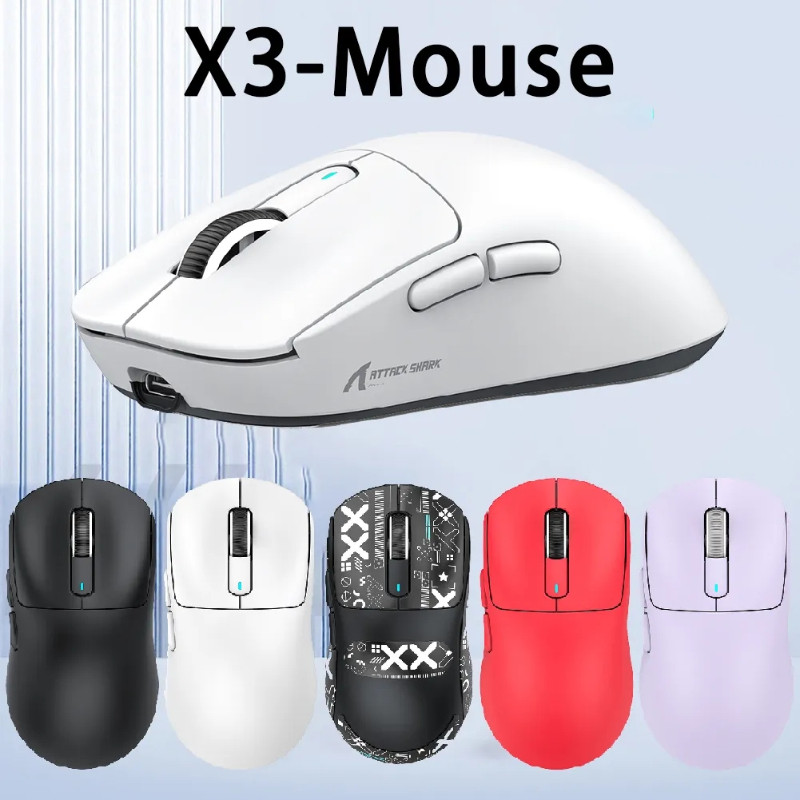 Attack Shark X3 /X3 PRO/X2 pro/X5/X6/X11 Wireless Bluetooth Mouse 2.4G+Type-C Tri-Mode ...