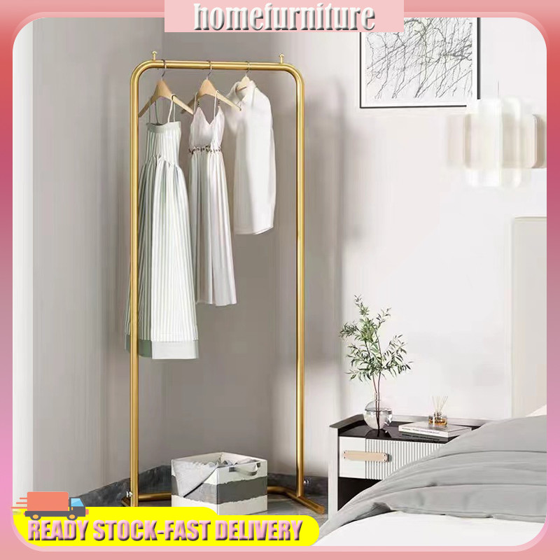 Nordic Simple Iron Clothes Rack Home Bedroom Clothes Rack Indoor ...