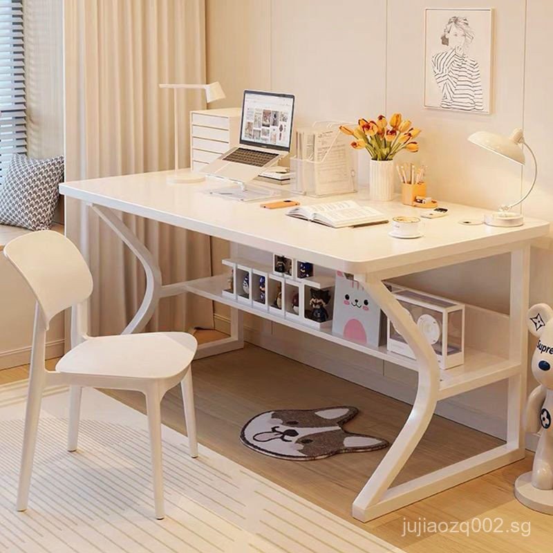 sg Computer Desk Desktop Simple Desk Home Bedroom Study Table Steel ...