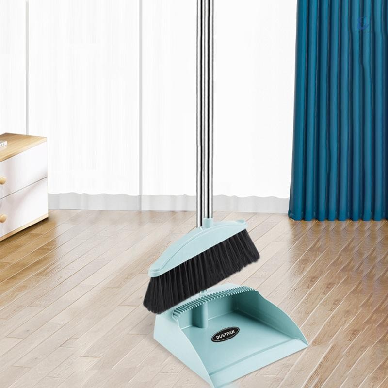 Household foldable standing broom with teeth Plastic soft hair broom ...
