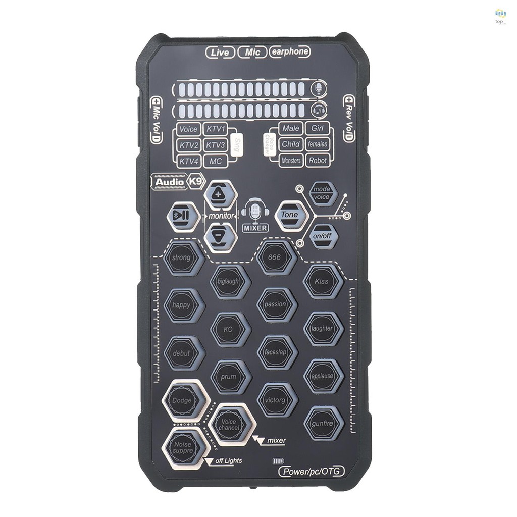 Live Sound Card Handheld Outdoor Portable DSP Sound Card Effect Device ...