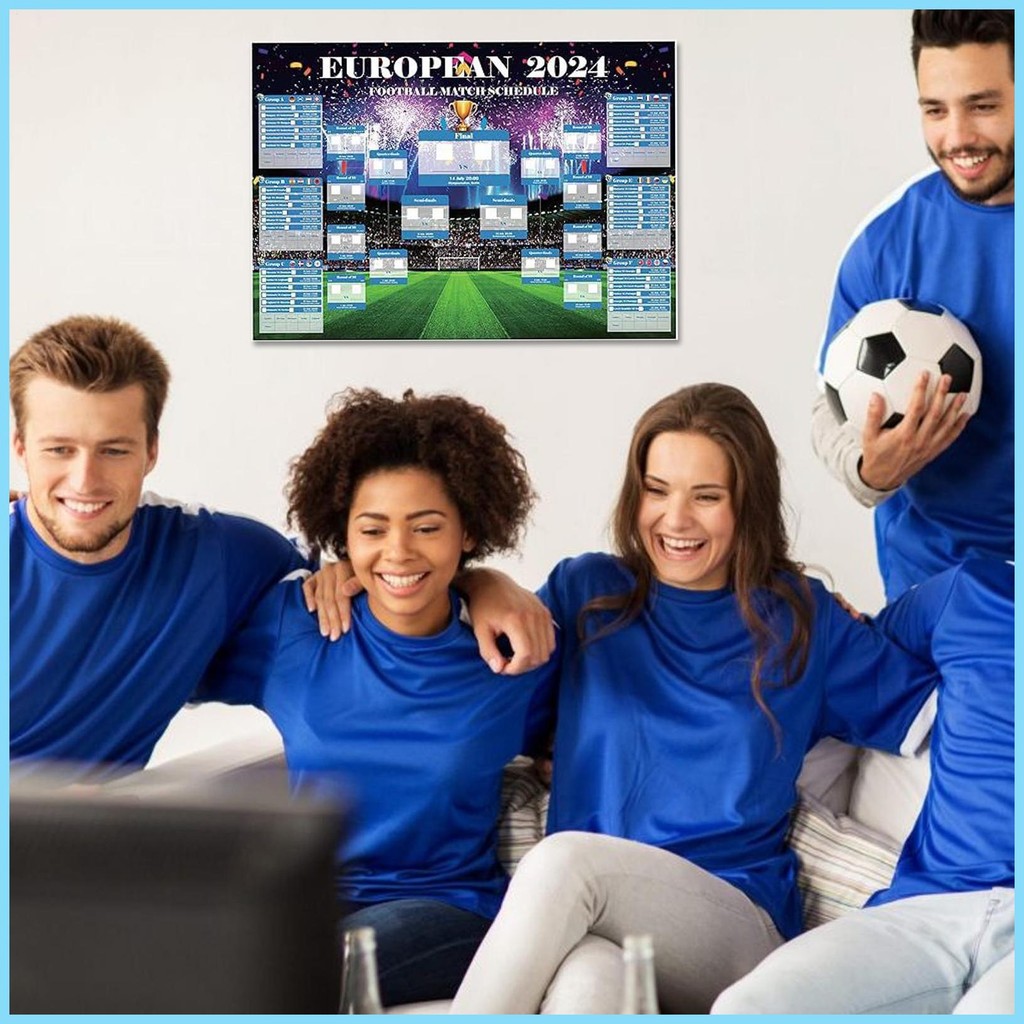 2024 Euro Soccer Wallchart Tournament Schedule Poster Wallchart Soccer Game Poster Soccer Match ...