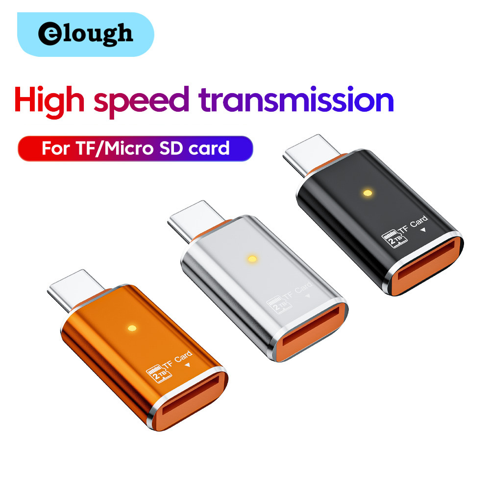 Elough Type C Card Reader USB C To TF Micro SD Adapter High Speed Type ...