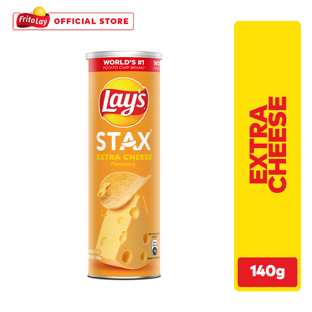 Lay's Stax Extra Cheese Potato Chips 140g | Shopee Singapore