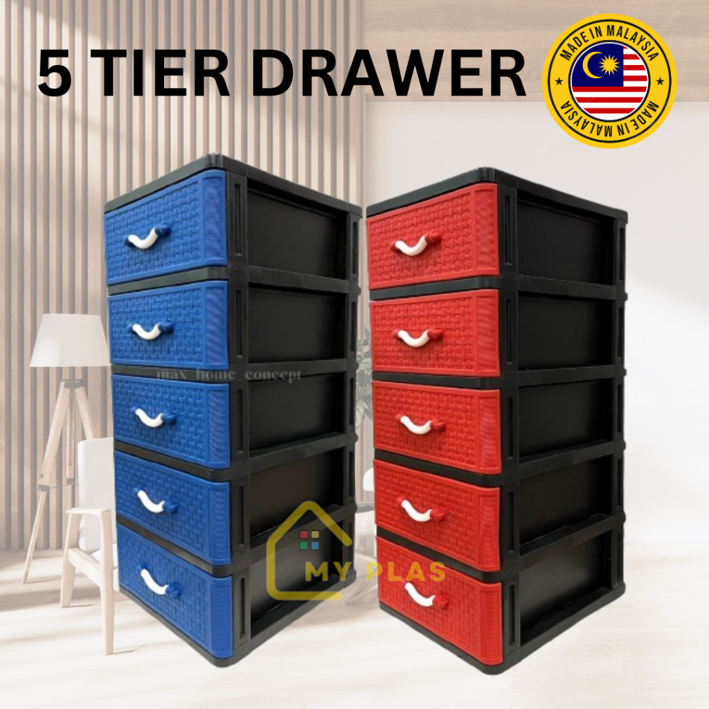 5 Tier Drawer Cabinet Multipurpose Cabinet Drawer Plastic Drawer ...