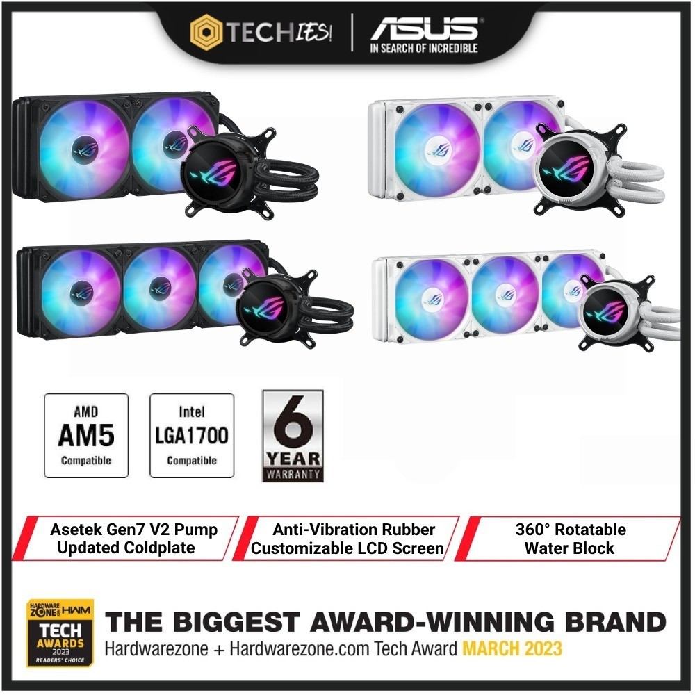 ASUS ROG Strix LC III 360 / 240 ARGB AIO CPU Liquid Cooler - 360 ...