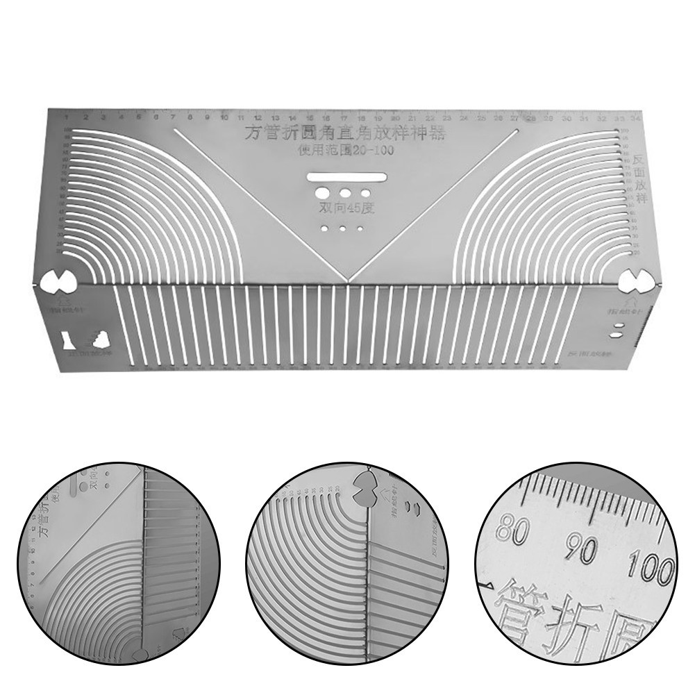 【SUNAGE】Enhanced Multi Drawing Ruler with Unique Design for Square Tube ...