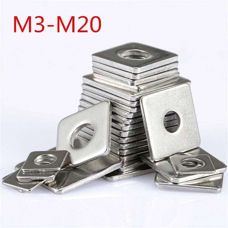 M3-m20 304 Stainless Steel Square Washer Extra Thick Metal Screw Flat ...