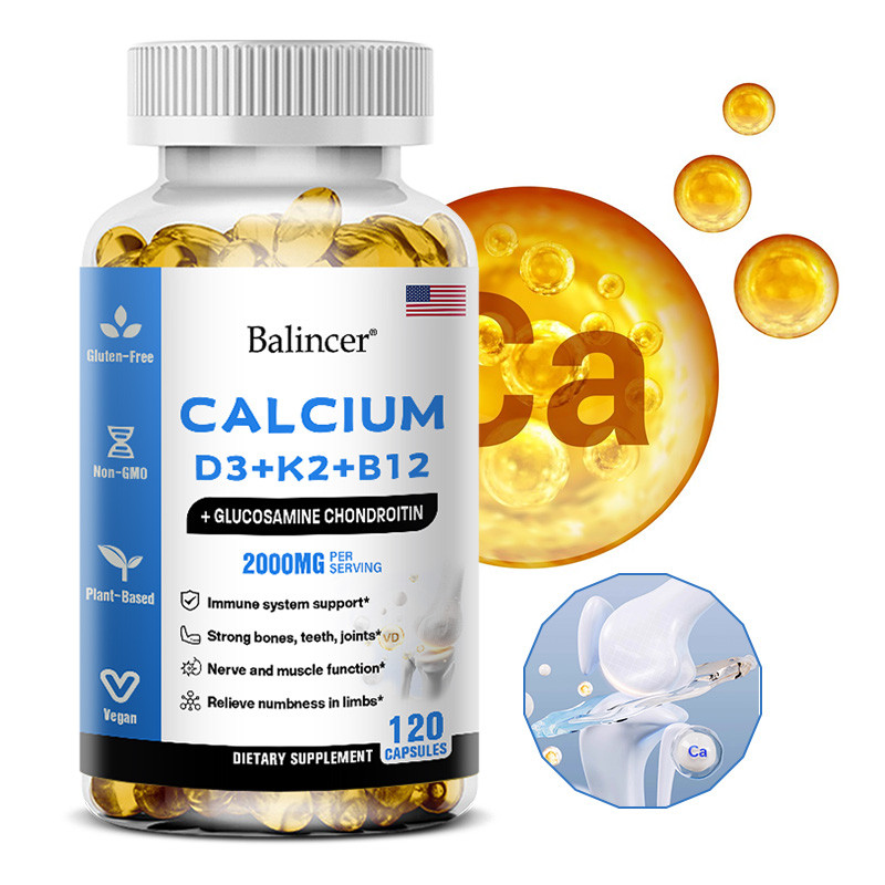 Balincer Glucosamine Chondroitin Supplement, containing calcium, vitamin D3+K2+B12, glucosamine ...