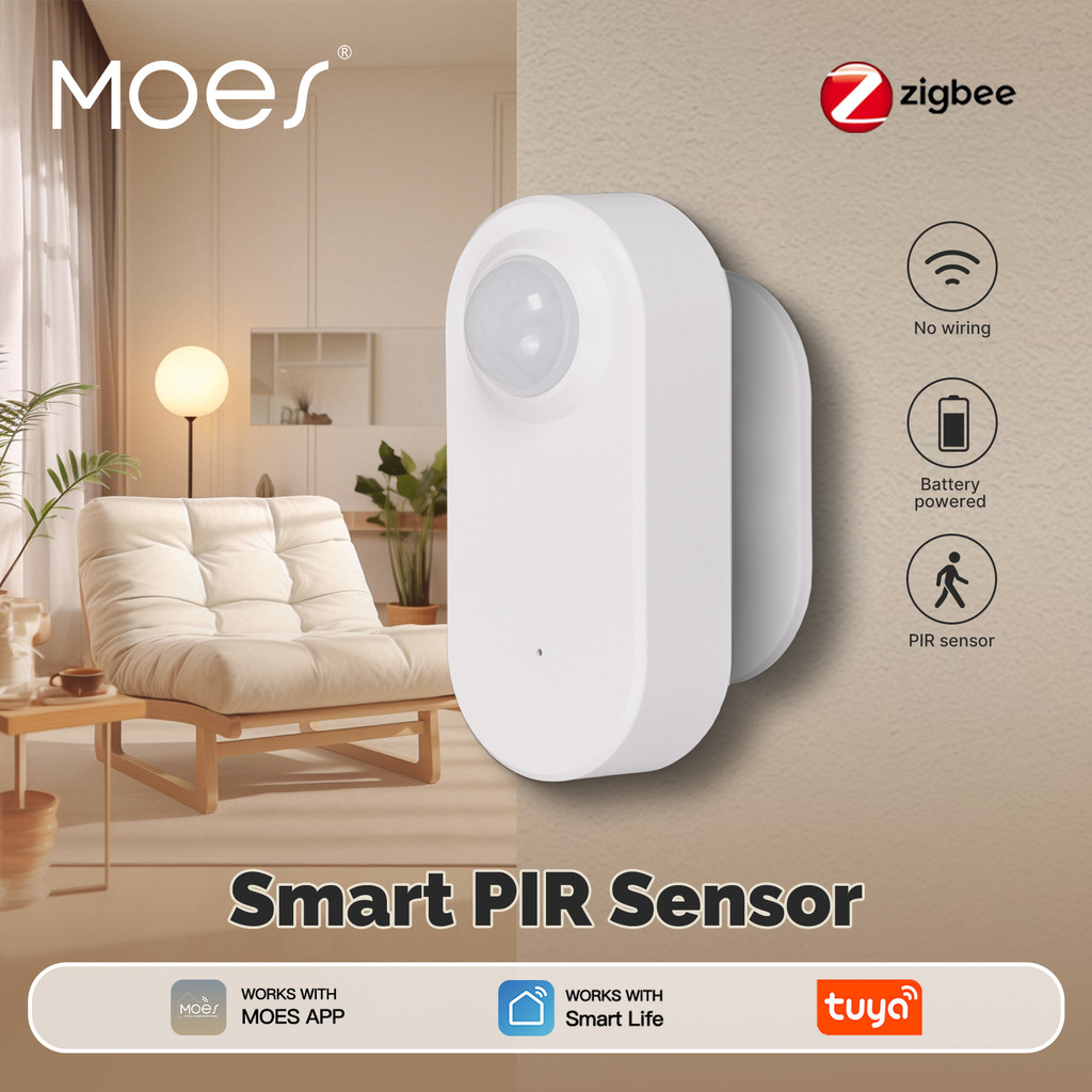 MOES Tuya Zigbee3.0 Smart PIR Motion Detection Sensor Human Body Infrared Scene Linkage Battery ...