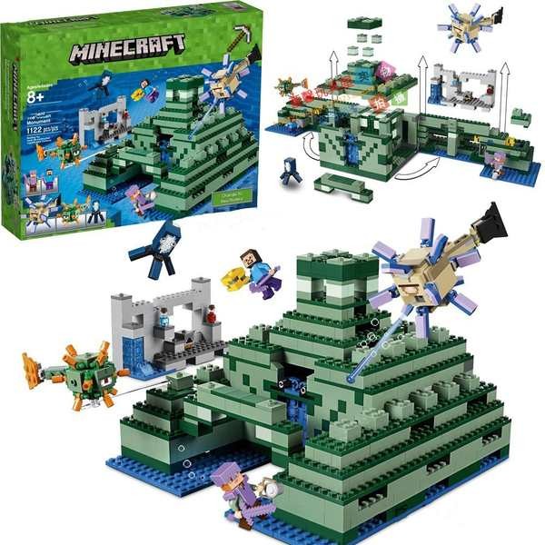 Suitable for Lego Minecraft Out-of-Print Underwater Temple Village ...