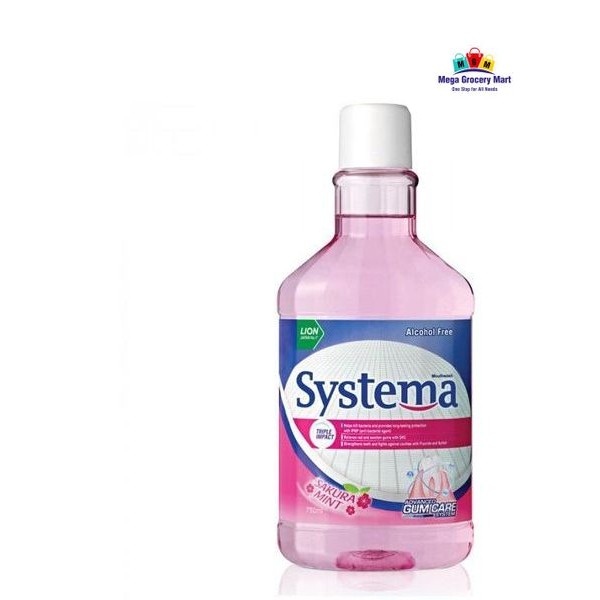 Systema Gum Care Mouthwash Sakura Mint 750ml | Shopee Singapore