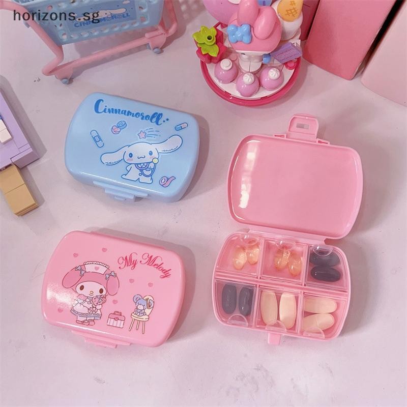 [Topoct] Cartoon Sanrio Mini Portable Pill Box Kuromi Pochacco Hello ...