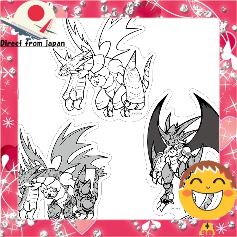 [authentic product] Original The Battle Cats Big Store Sticker Set ...