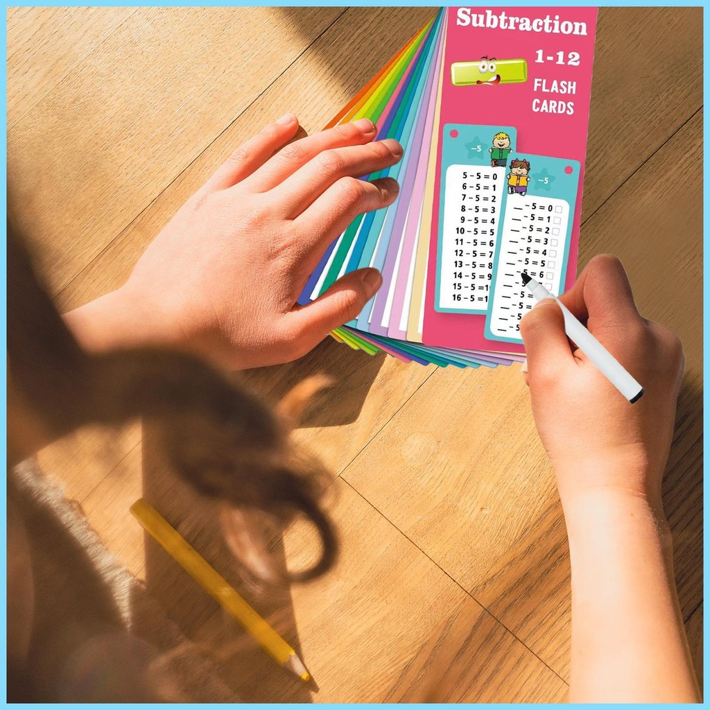 Math Facts Flash Cards 15X Erasable Multi Math Flash Cards Interactive ...